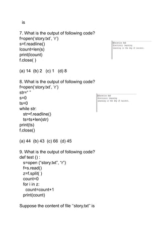 CHAPTER 2 - FILE HANDLING-txtfile.pdf is here | PDF