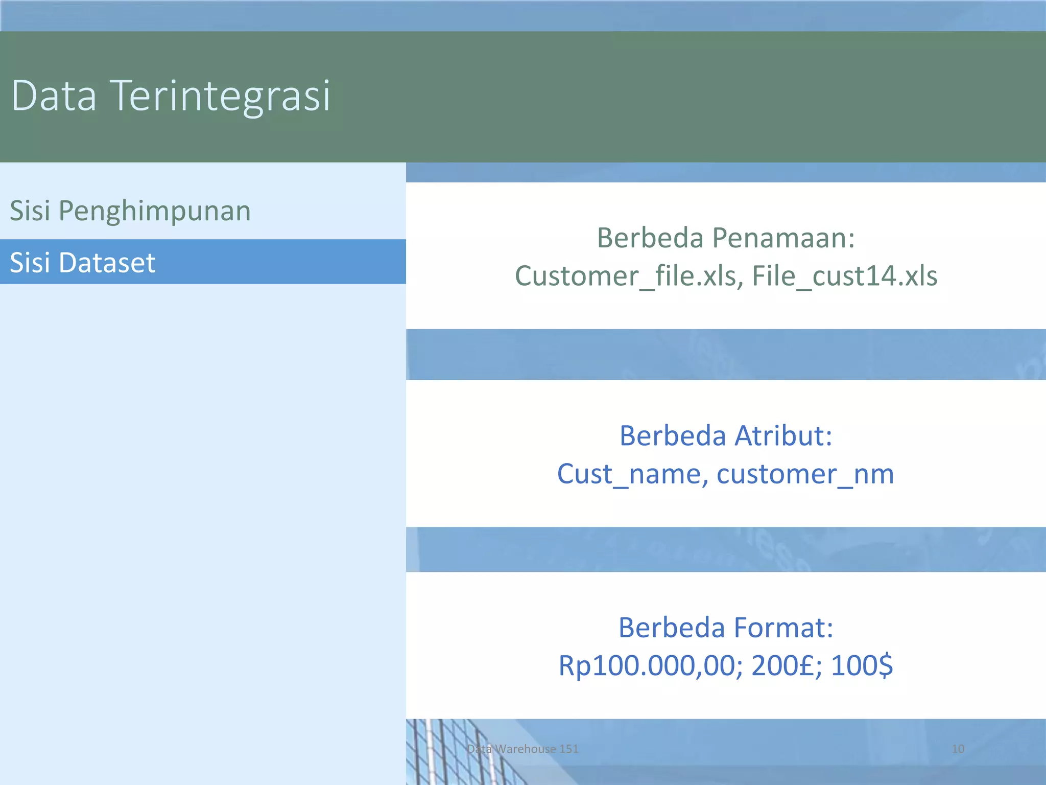 Chapter 2 fitur dan komponen datawarehouse | PPT