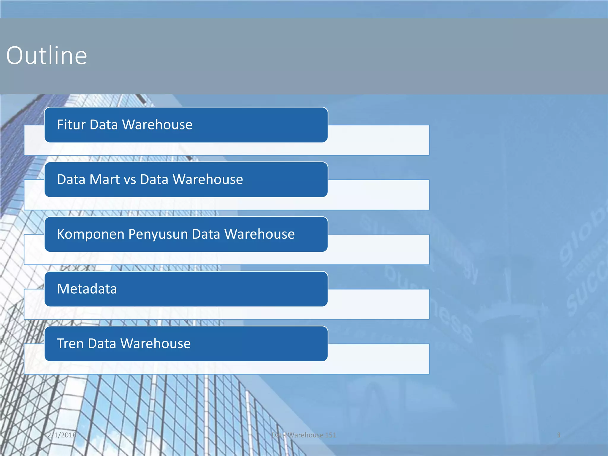 Chapter 2 fitur dan komponen datawarehouse | PPT