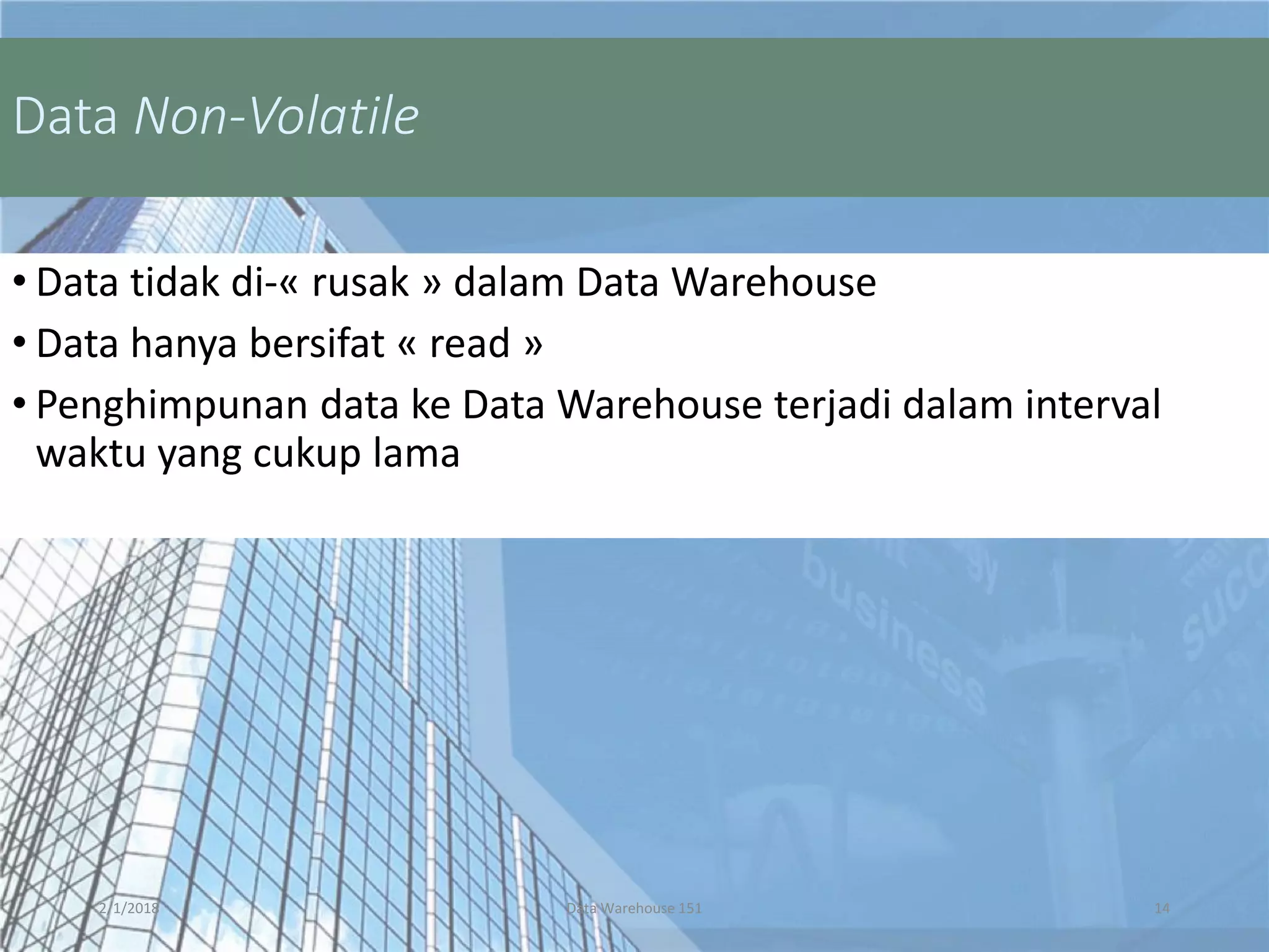 Chapter 2 fitur dan komponen datawarehouse | PPT