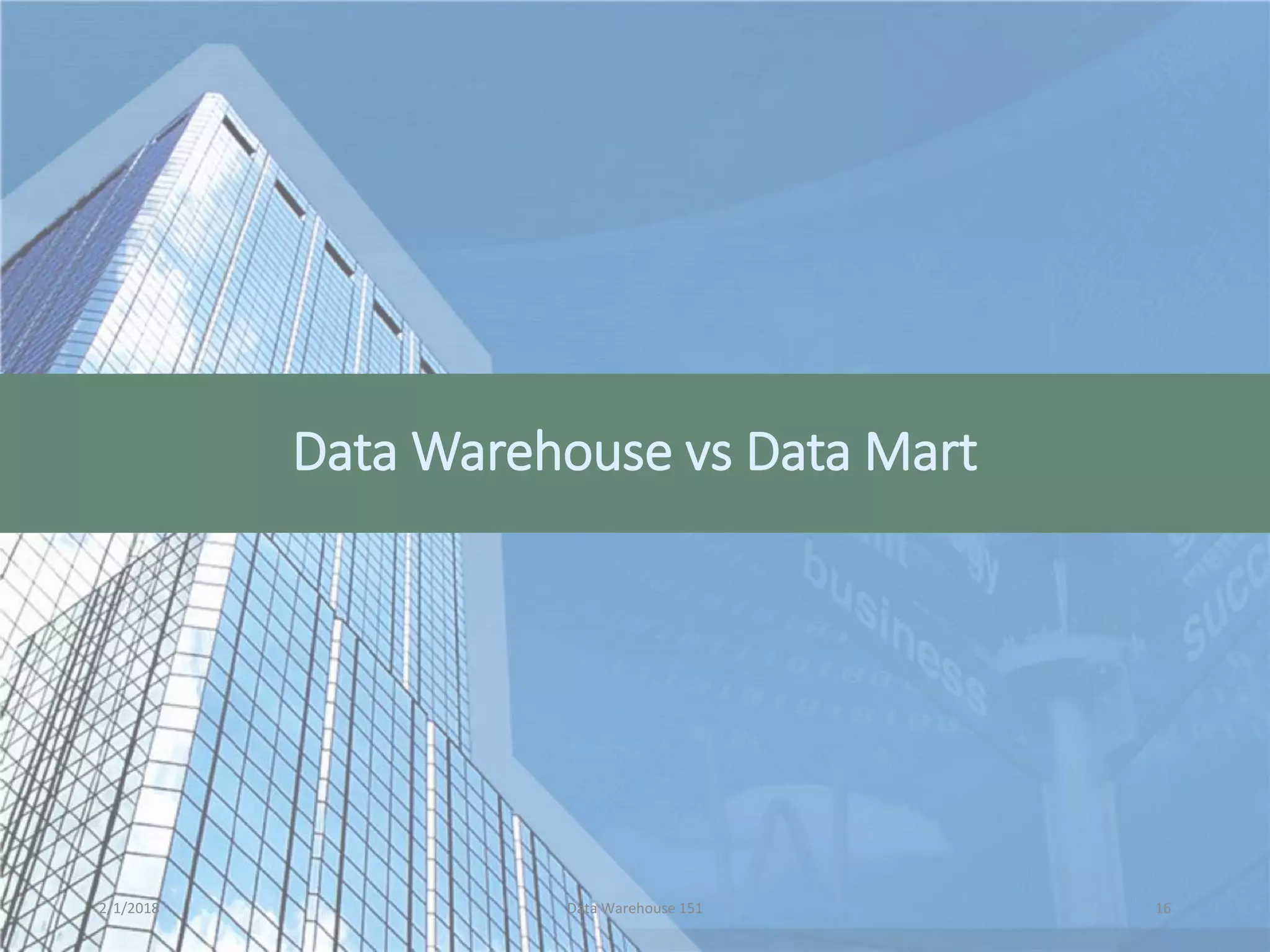 Chapter 2 fitur dan komponen datawarehouse | PPT