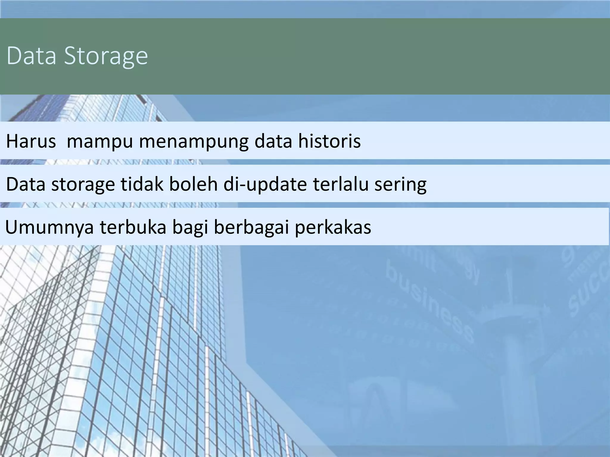 Chapter 2 fitur dan komponen datawarehouse | PPT