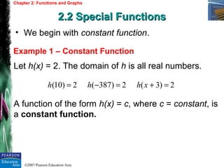 Chapter 2 - Functions and Graphs | PPT