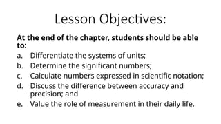 CHAPTER 2-GEN.-INORG.-CHEM Measurement, Significant figures etc. | PPTX