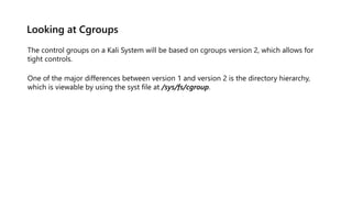 Hacking Containers - Looking at Cgroups | PDF