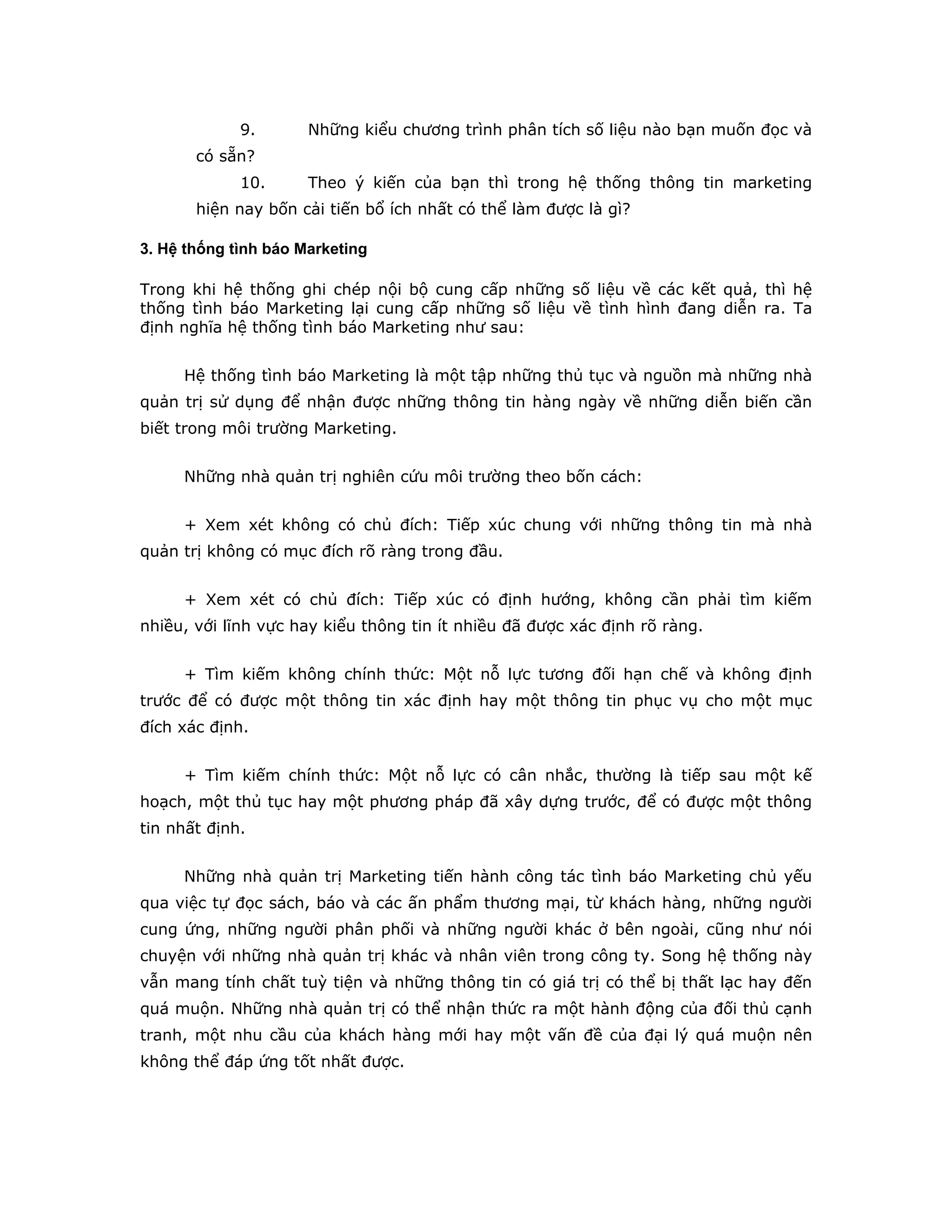 Chapter 2 he thong thong tin marketing | PDF