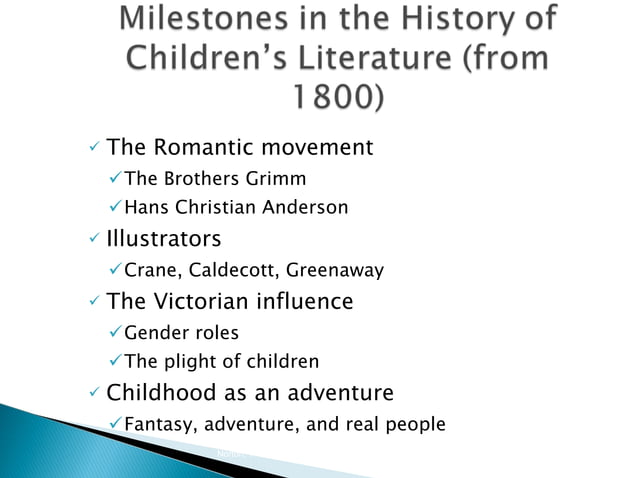 Chapter 2 History of Children's Literature | PPT | Books and Literature