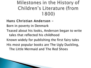 Chapter 2 History of Children's Literature | PPT