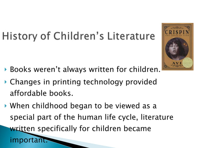 Chapter 2 History of Children's Literature | PPT | Books and Literature