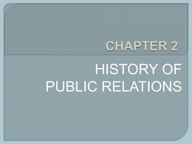 Chapter 2 PUBLIC RELATION | PPT