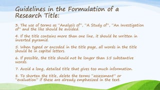 Chapter 2 Identifying and Stating the Problem | PPTX