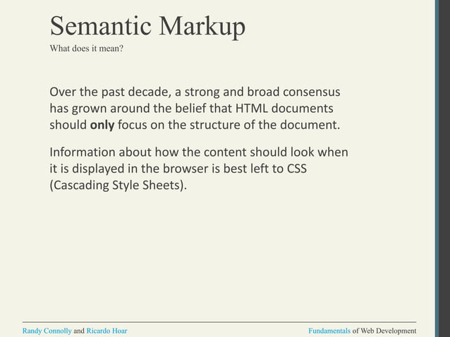 Intro to HTML & Semantic Markup (Chapter 2 - Sorta Brief Version) | PPTX