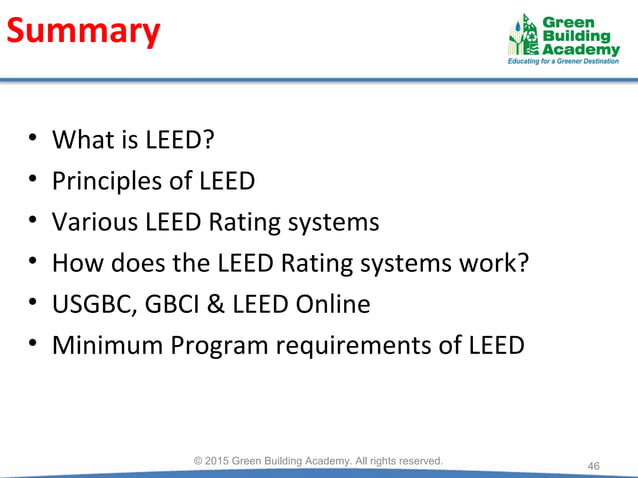 Chapter 2 introduction-to_leed_rating_systems | PPT | Houses | Real Estate