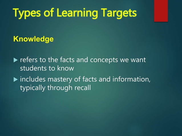 Chapter 2 Learning Targets | PPTX