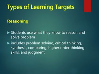 Chapter 2 Learning Targets | PPTX