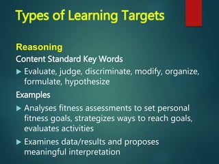 Chapter 2 Learning Targets | PPTX