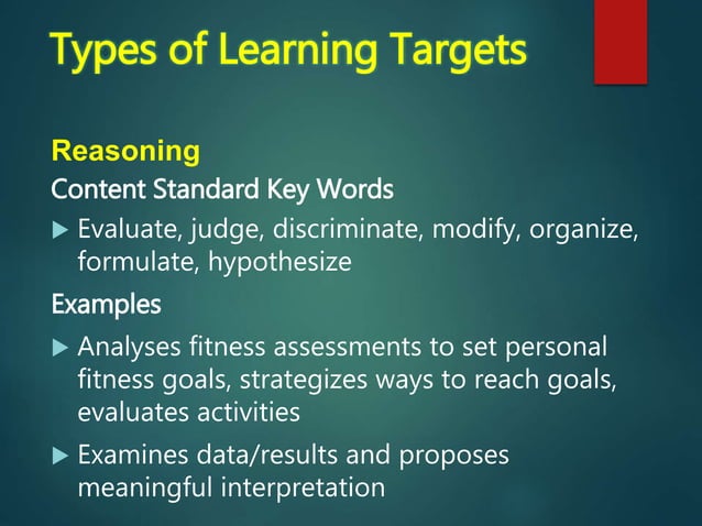 Chapter 2 Learning Targets | PPTX