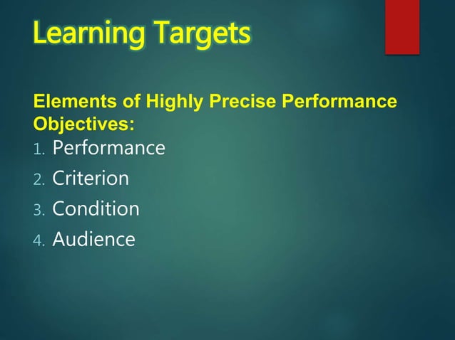 Chapter 2 Learning Targets | PPTX