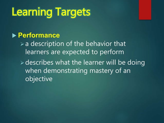 Chapter 2 Learning Targets | PPTX