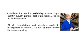 linear programming | PPTX