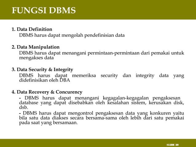 Chapter 2 lingkungan basis data | PPT
