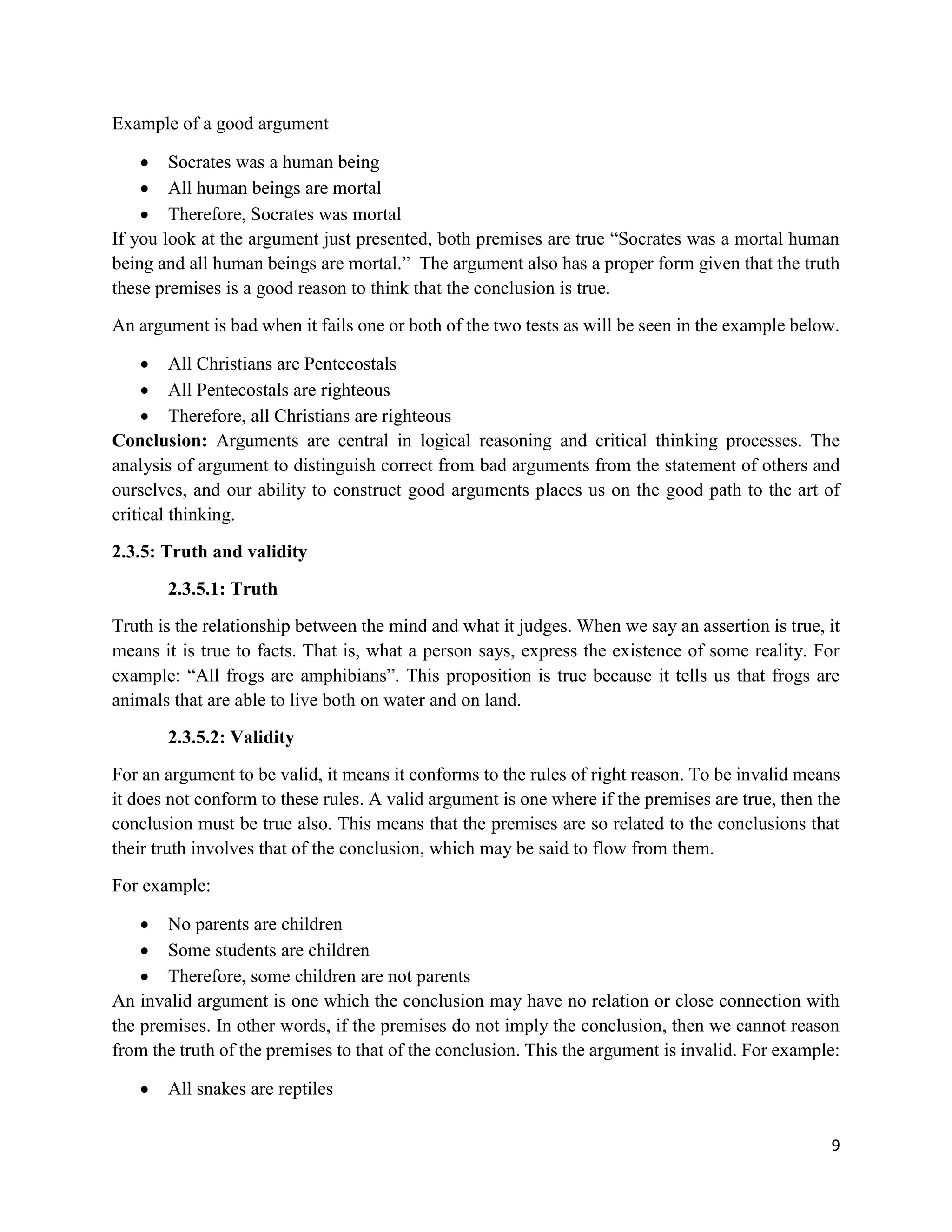 Logical Reasoning: relevance, obstacles and structure | PDF