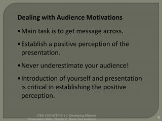 Chapter 2 - Know Your Audience | PPTX