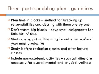Chapter 2 managing your time | PPT | College Planning | College Education