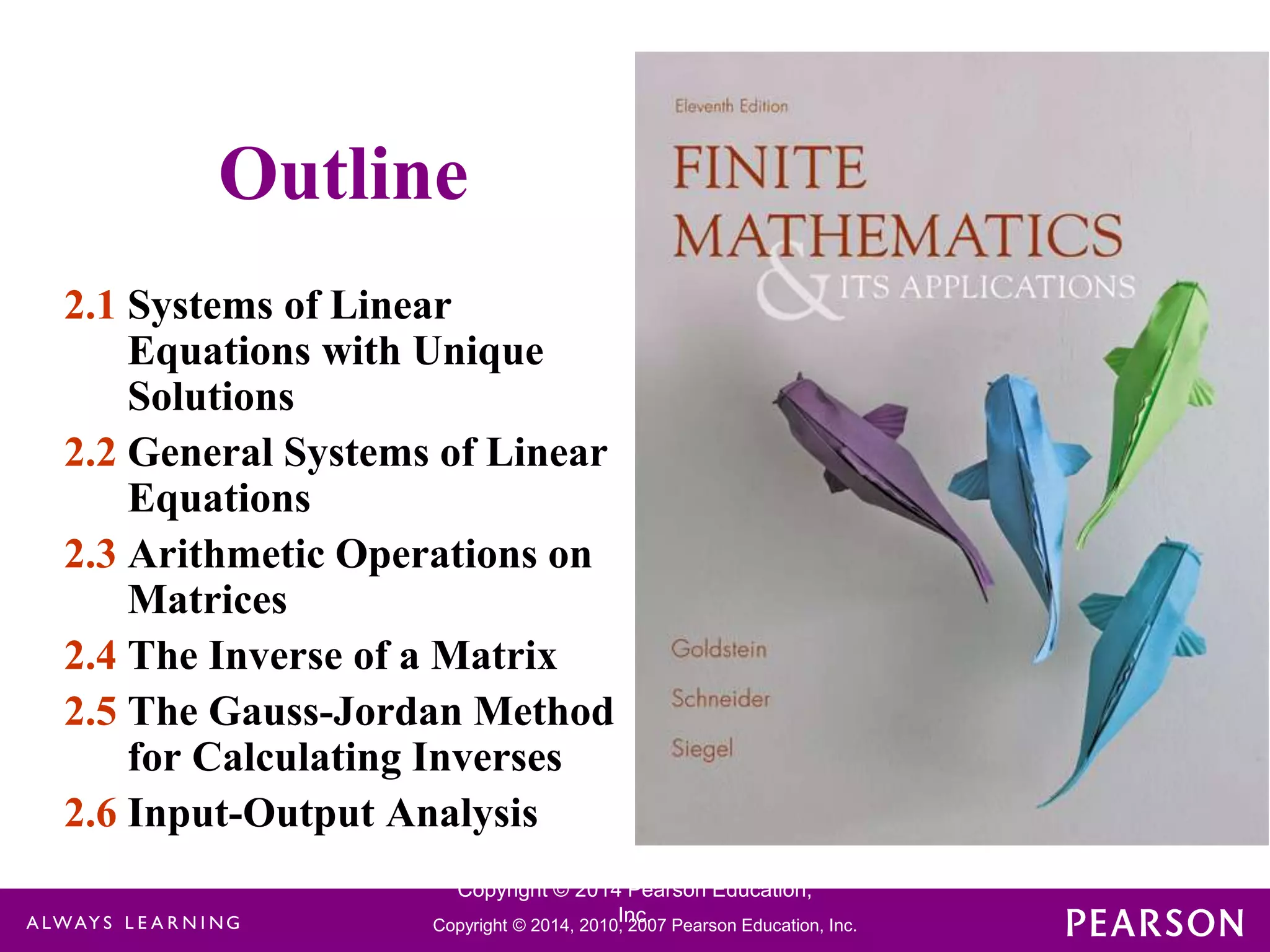 Chapter 2 matrices | PPT