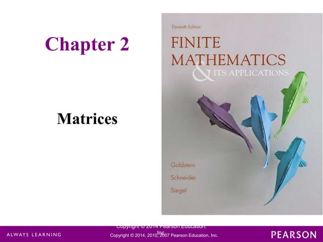 Chapter 2 matrices | PPT