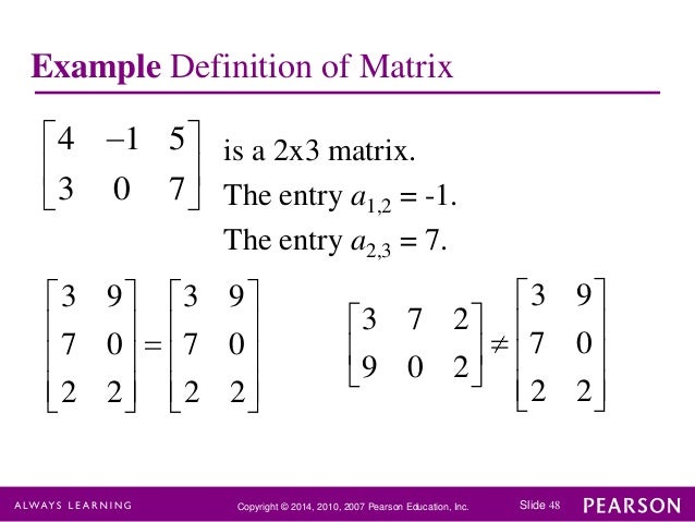 Chapter 2 matrices
