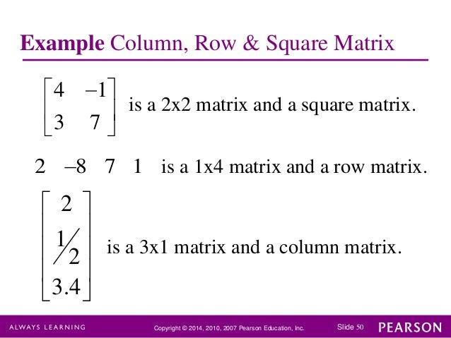 Chapter 2 matrices