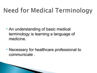 Chapter 2 medical terminology | PPT