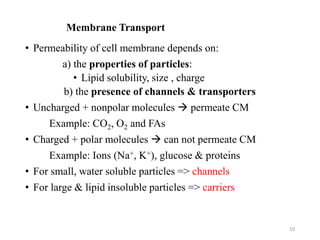 Chapter 2- Membrane physiology.power pointspptx | PPT