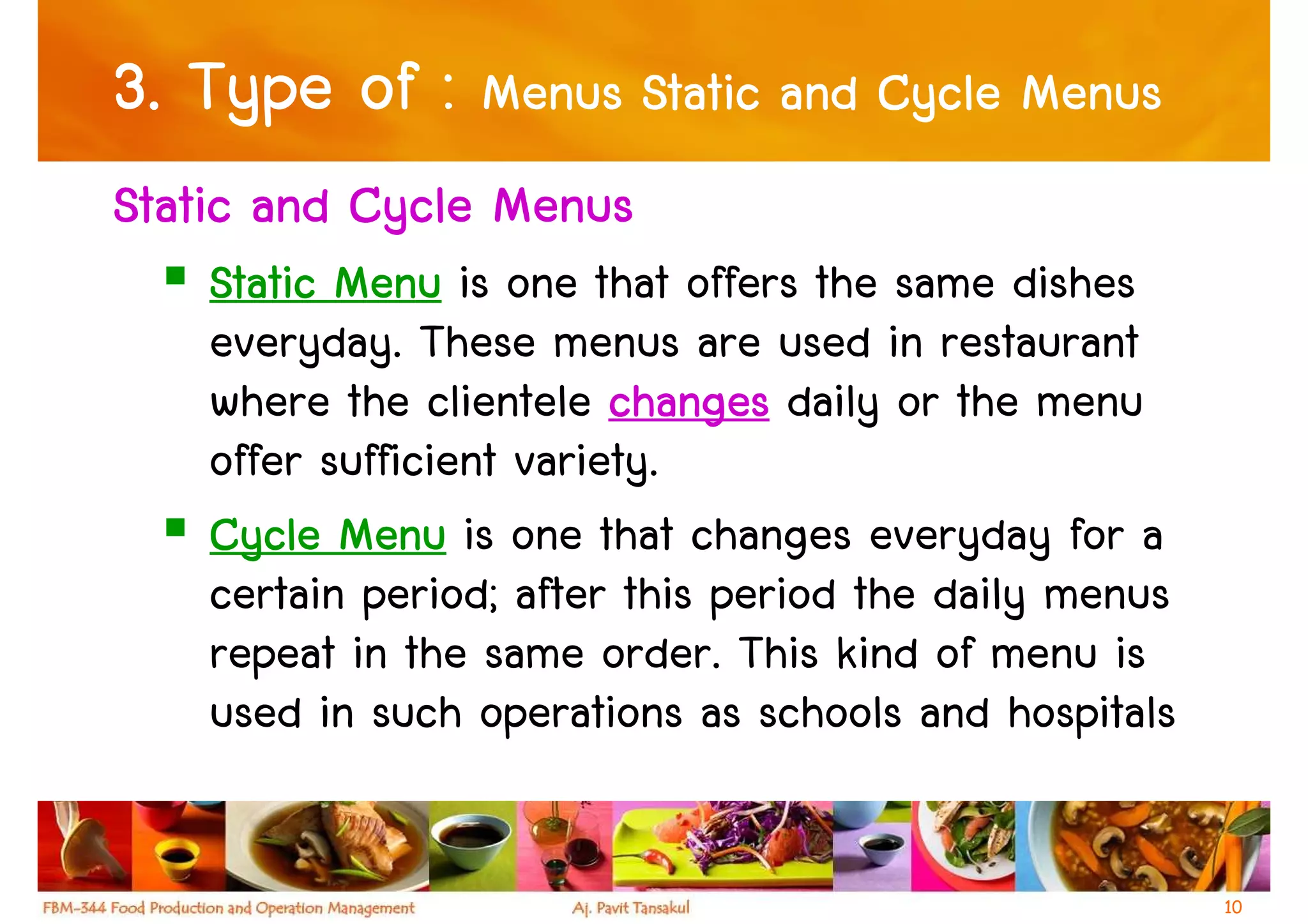 Chapter 2 Menus, Recipes and Calculation | PDF