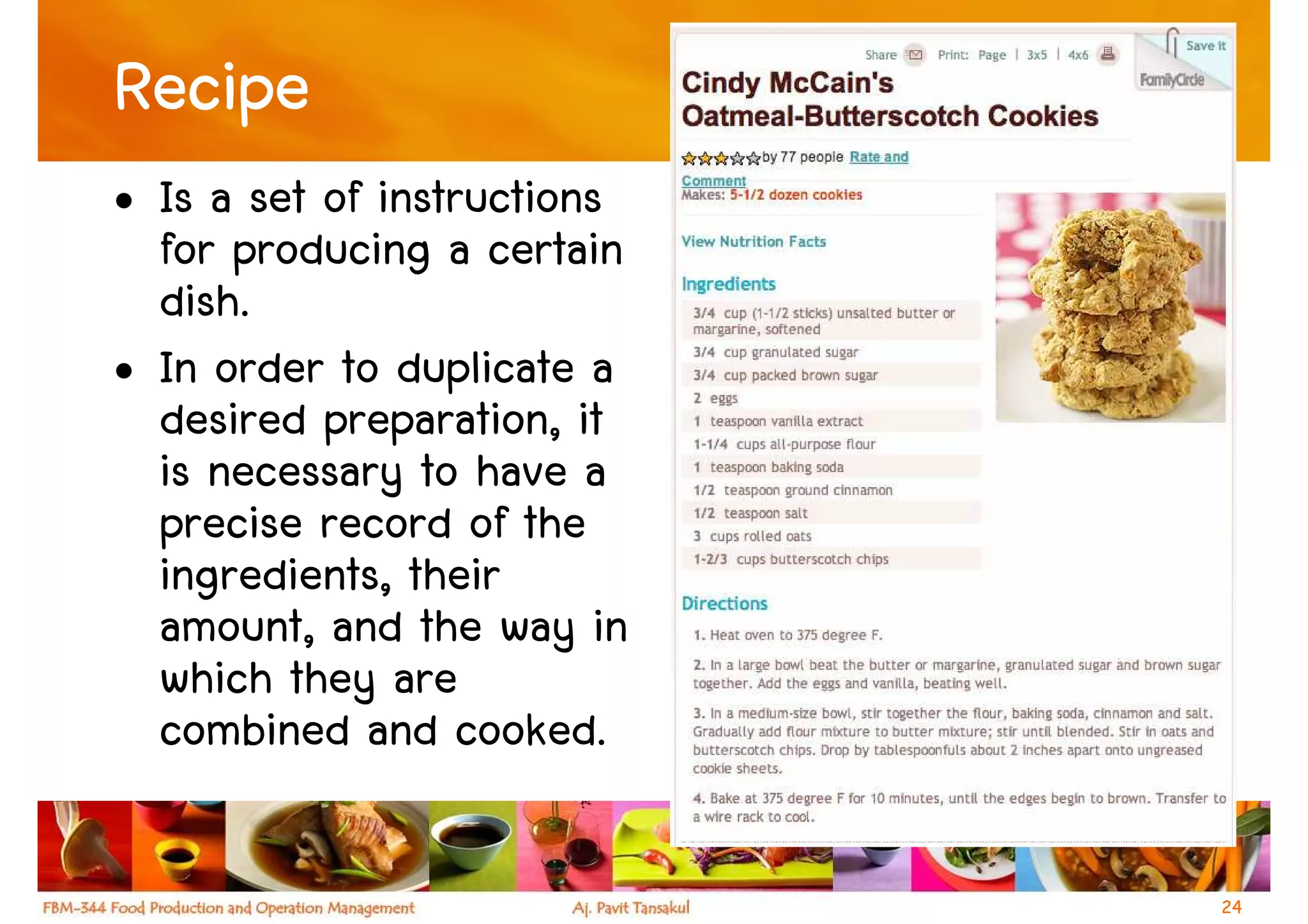 Chapter 2 Menus, Recipes and Calculation | PDF