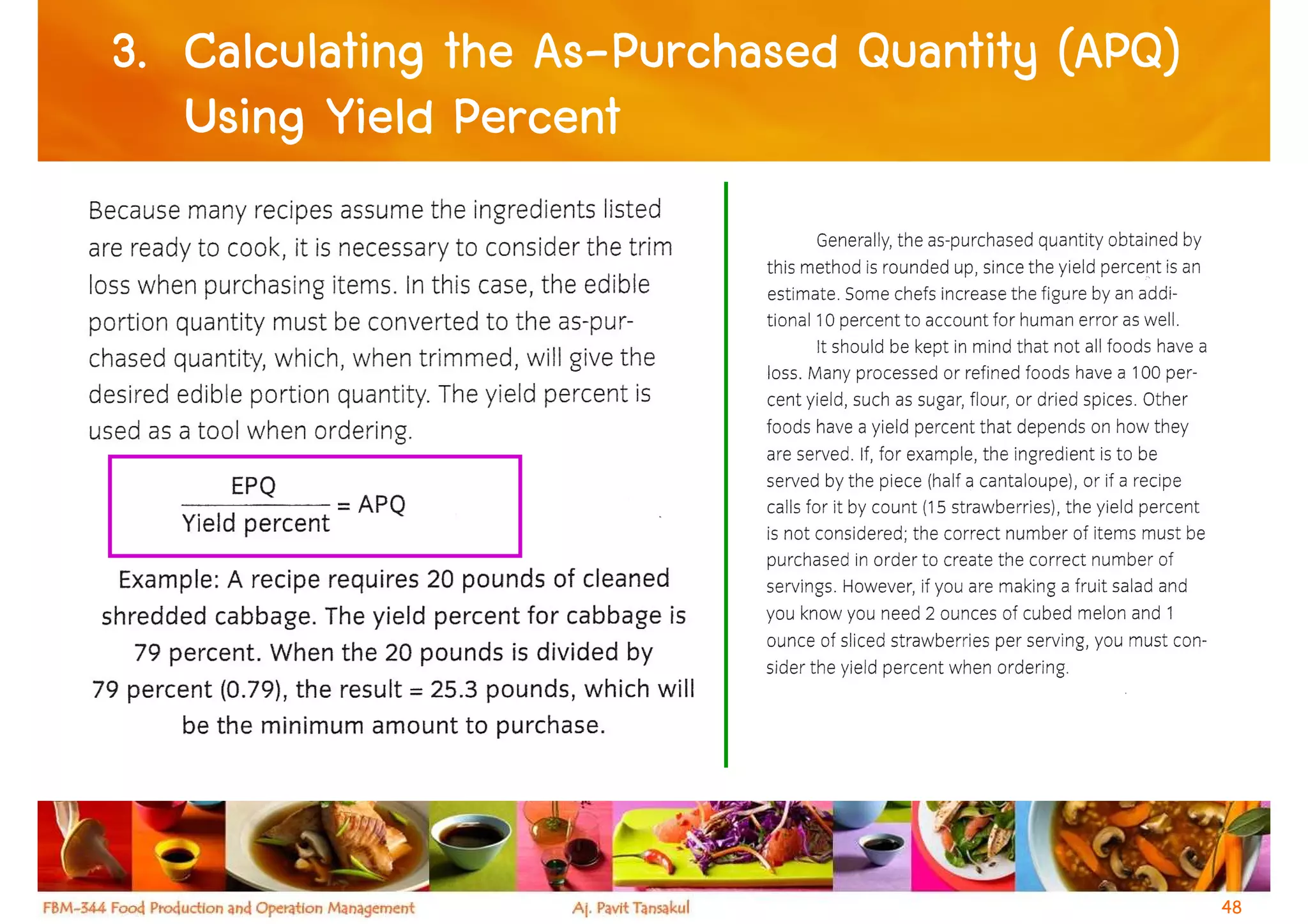Chapter 2 Menus, Recipes and Calculation | PDF