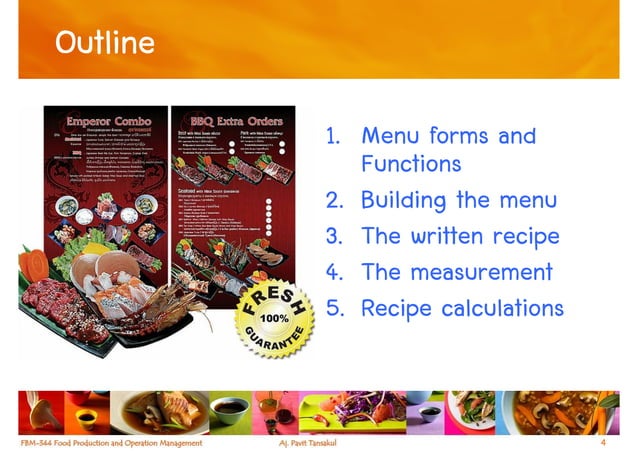 Chapter 2 Menus, Recipes and Calculation | PDF | Food Industry | Industries