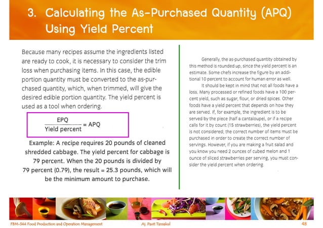 Chapter 2 Menus, Recipes and Calculation | PDF | Food Industry | Industries