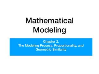 Mathematical modeling Chapter2 model process | PPT