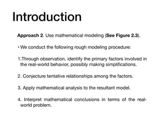 Mathematical modeling Chapter2 model process | PPT