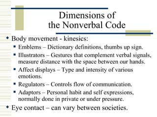 week 3 - Chapter 2 nonverbal communication week 3 | PPT