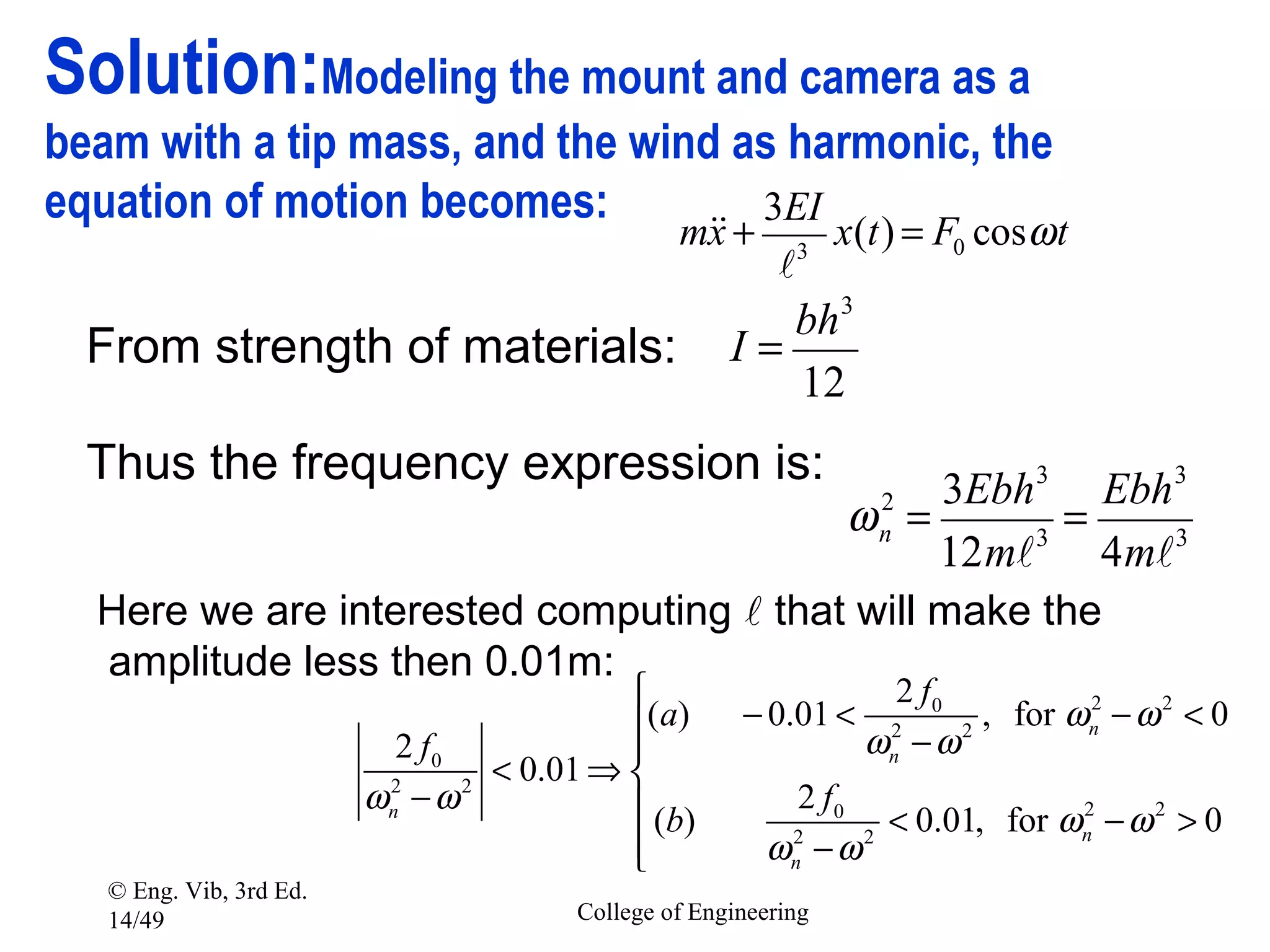 Dynamic response to harmonic excitation | PPT