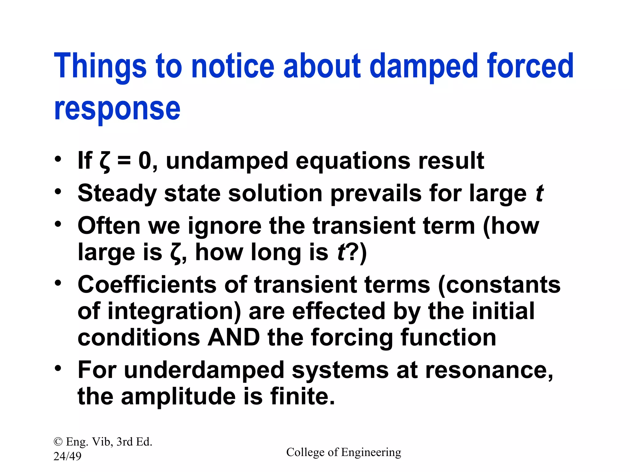 Dynamic response to harmonic excitation | PPT