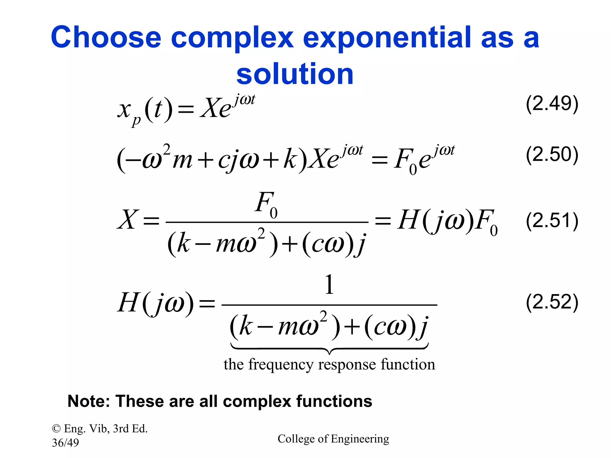 Dynamic response to harmonic excitation | PPT