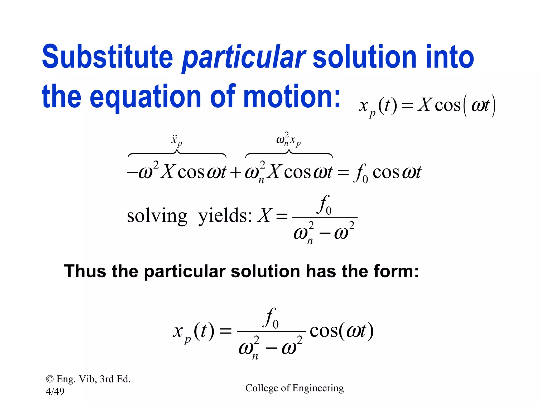 Dynamic response to harmonic excitation | PPT