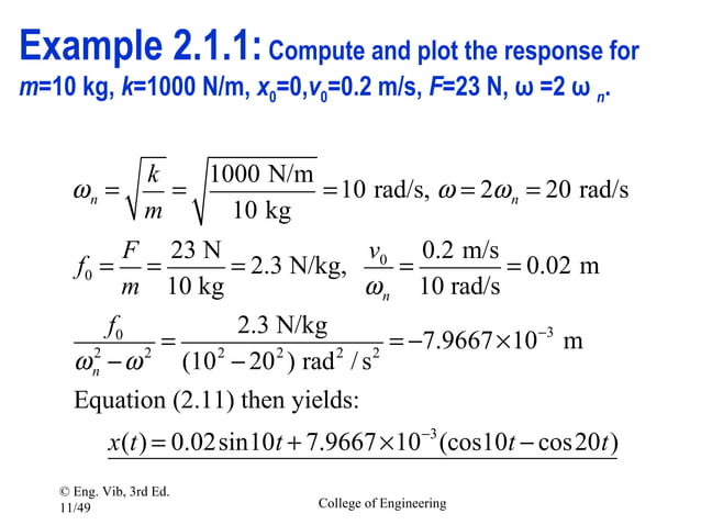 Dynamic response to harmonic excitation | PPT