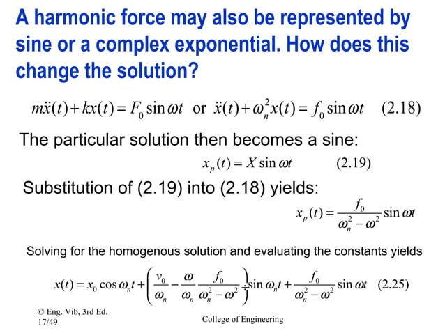 Dynamic response to harmonic excitation | PPT