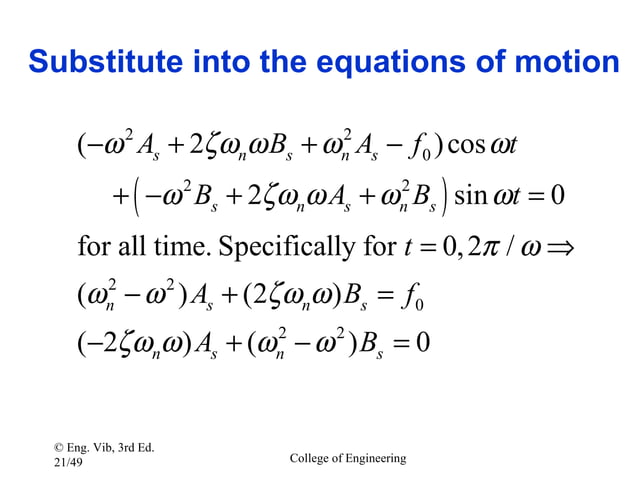 Dynamic response to harmonic excitation | PPT