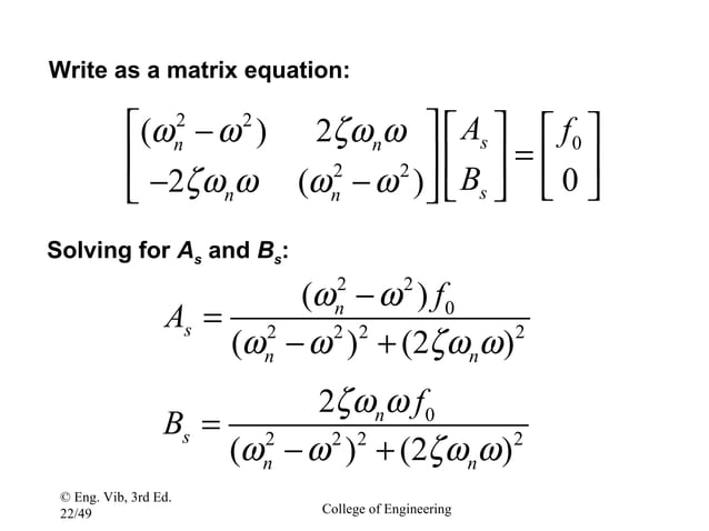 Dynamic response to harmonic excitation | PPT